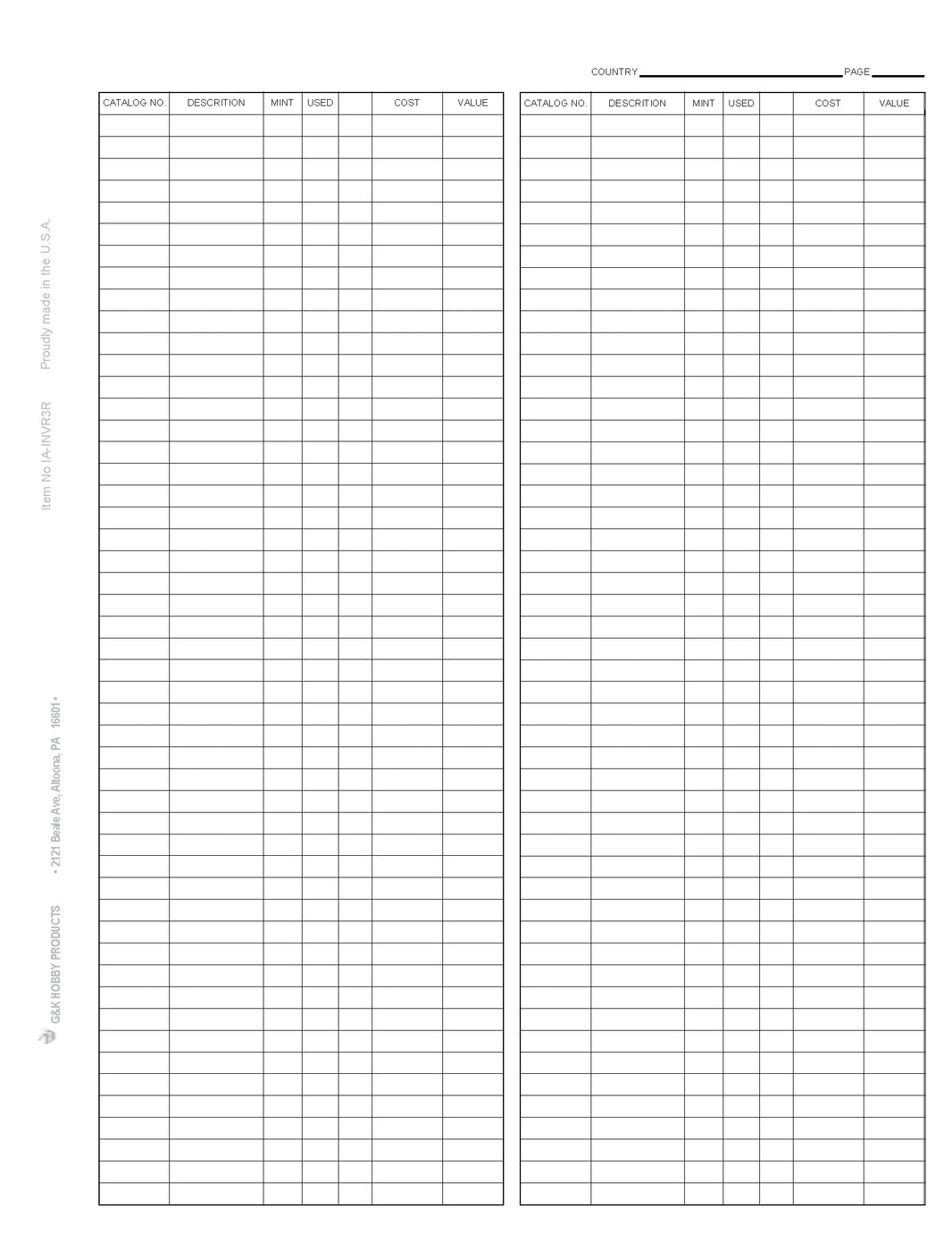 Imperial Stock Pages – Subway Stamp Shop Inc