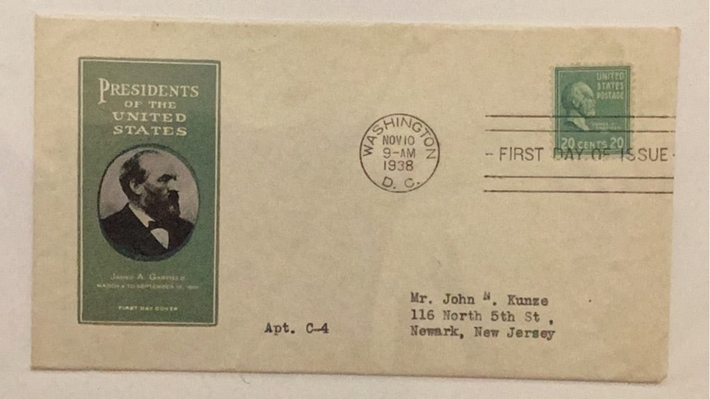 President of the U.S.-James A Garfield – Subway Stamp Shop Inc