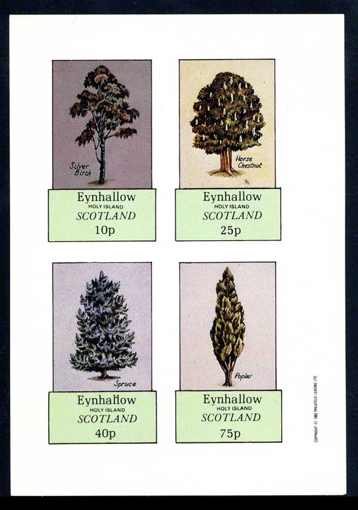 Eynhallow English Trees Imperf – Subway Stamp Shop Inc